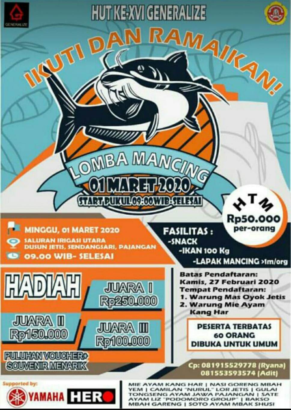 LOMBA MANCING HUT KE 16 GENERALIZE - Website Kalurahan Sendangsari